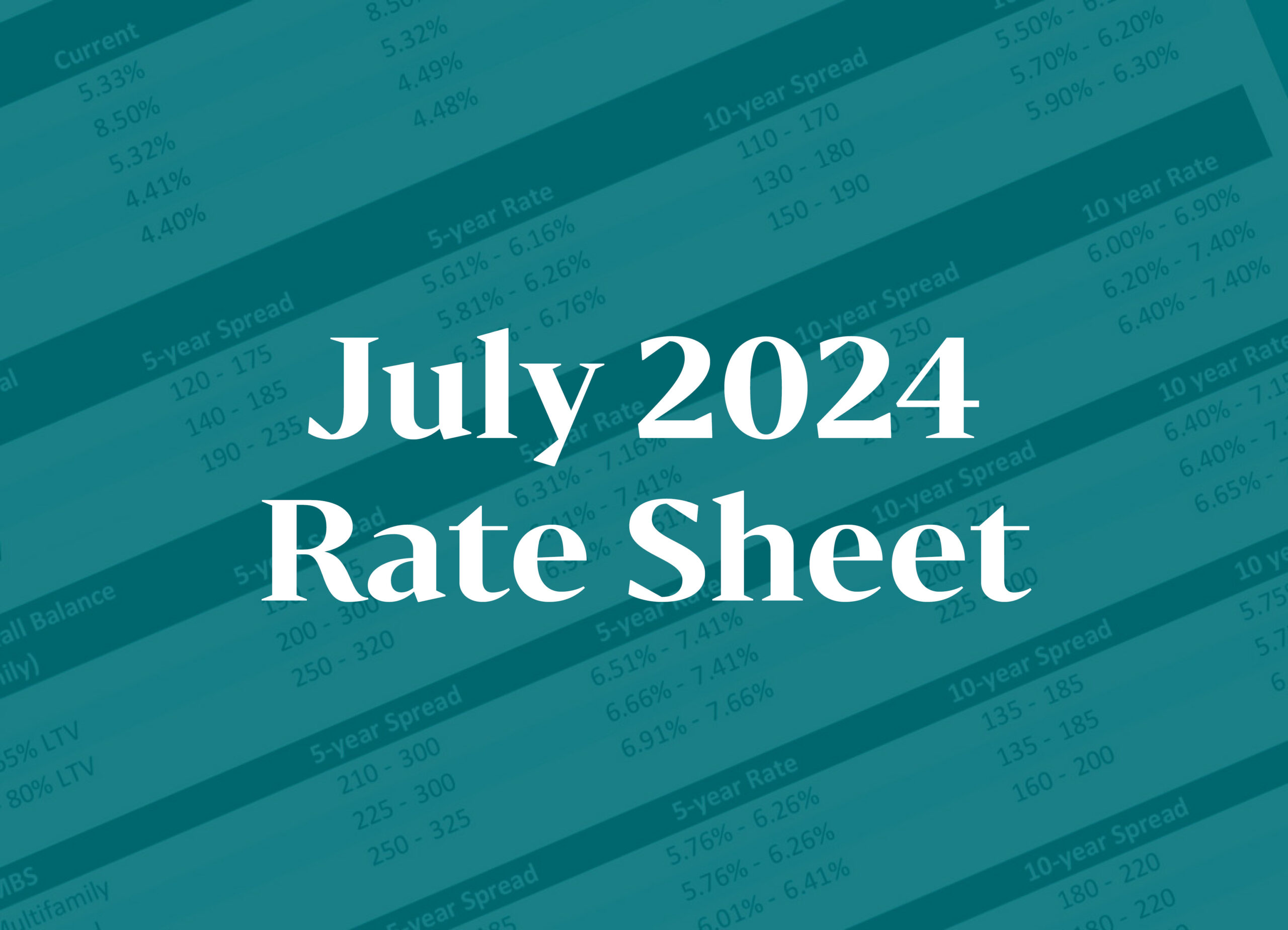 July 2024 Rate Sheet - Aline Capital