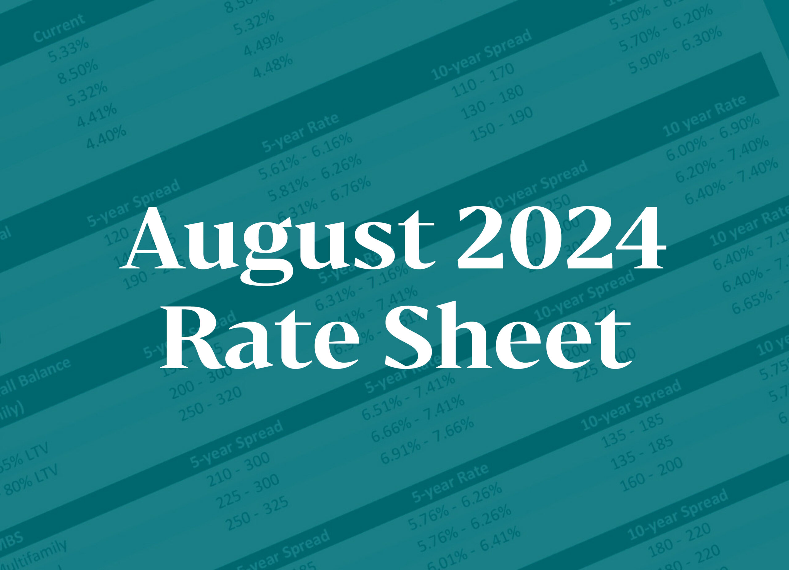 August 2024 Rate Sheet - Aline Capital